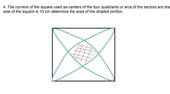 Solved 4. The corners of the square used as centers of the | Chegg.com