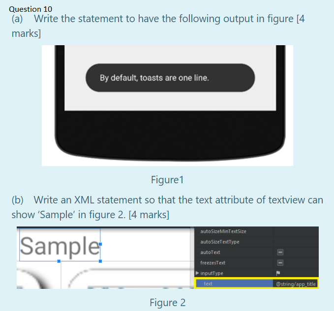 Solved Question 10 (a) Write the statement to have the | Chegg.com