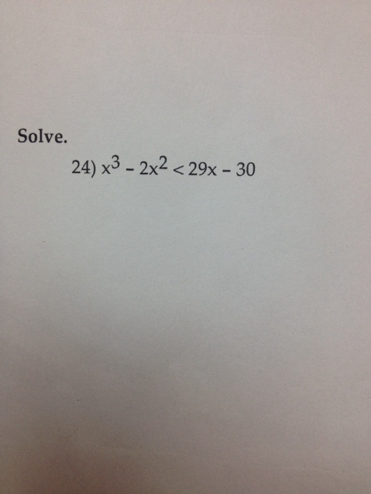 Solved Solve. 24) x3 - 2x229x-30 | Chegg.com
