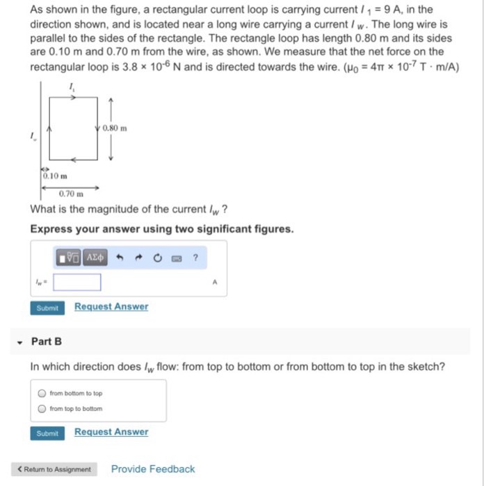 Solved As shown in the figure, a rectangular current loop is | Chegg.com