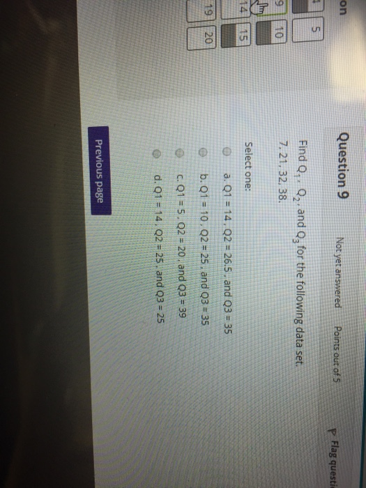 Solved Find Q_1, Q_2, and Q_3 for the following data set. | Chegg.com
