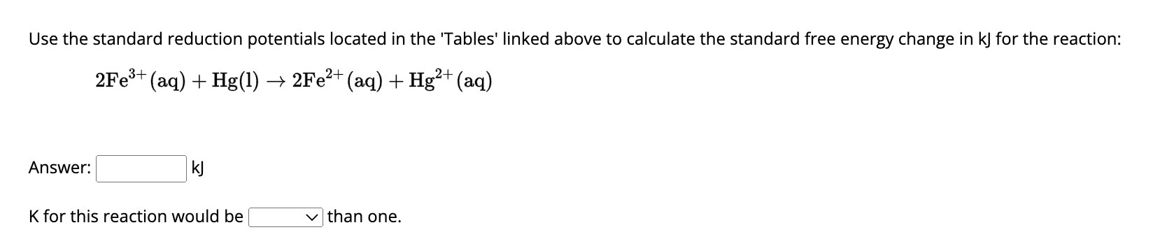 Solved Use the standard reduction potentials located in the | Chegg.com