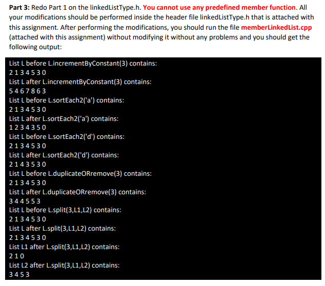 #ifndef H_LinkedList #define | Chegg.com