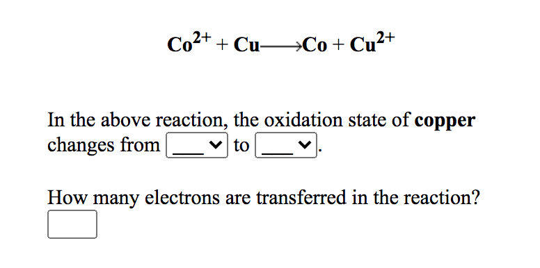 Solved Co2+ + Cu— -Co + Cu2+ In the above reaction, the | Chegg.com