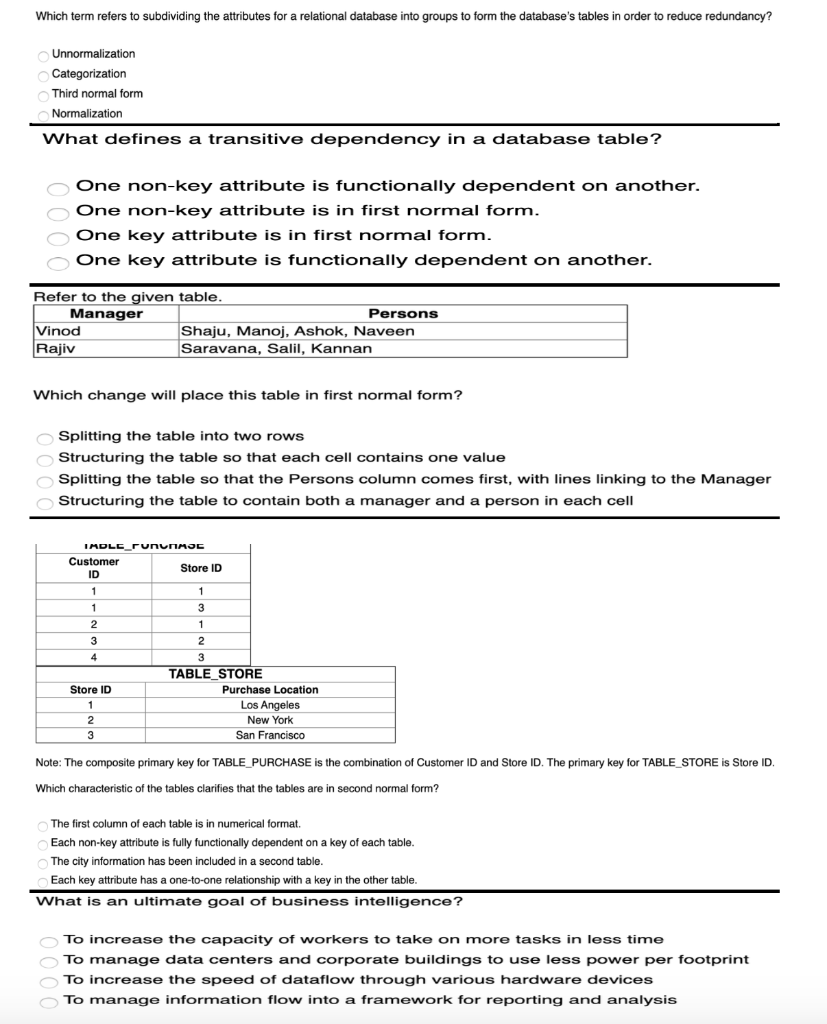 Solved A defining feature of relational databases is its | Chegg.com
