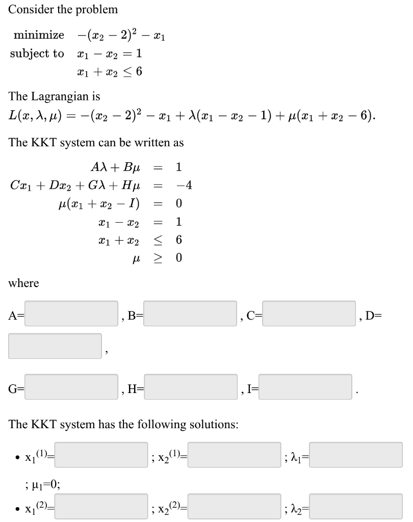 Solved Consider the problem minimize subject to | Chegg.com
