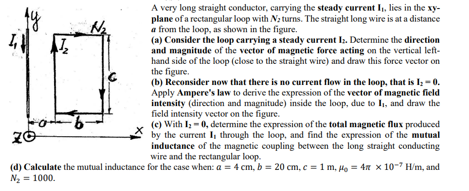 Solved A very long straight conductor, carrying the steady | Chegg.com