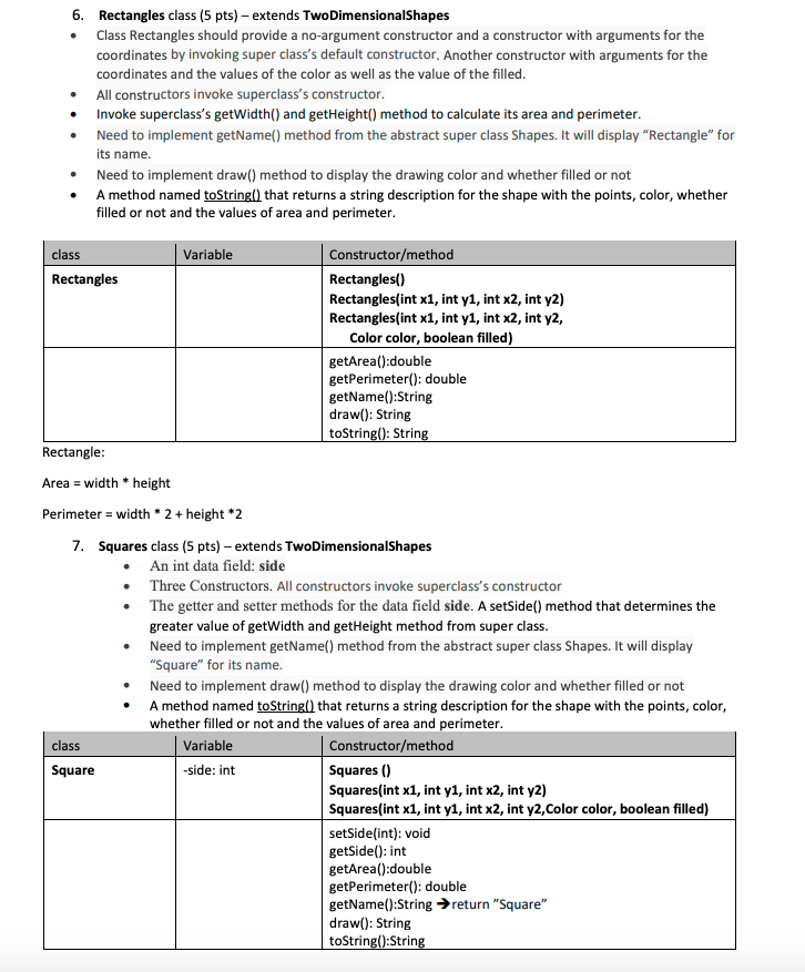 Solved GeometricShapes Project (Total: 100 pts) This | Chegg.com