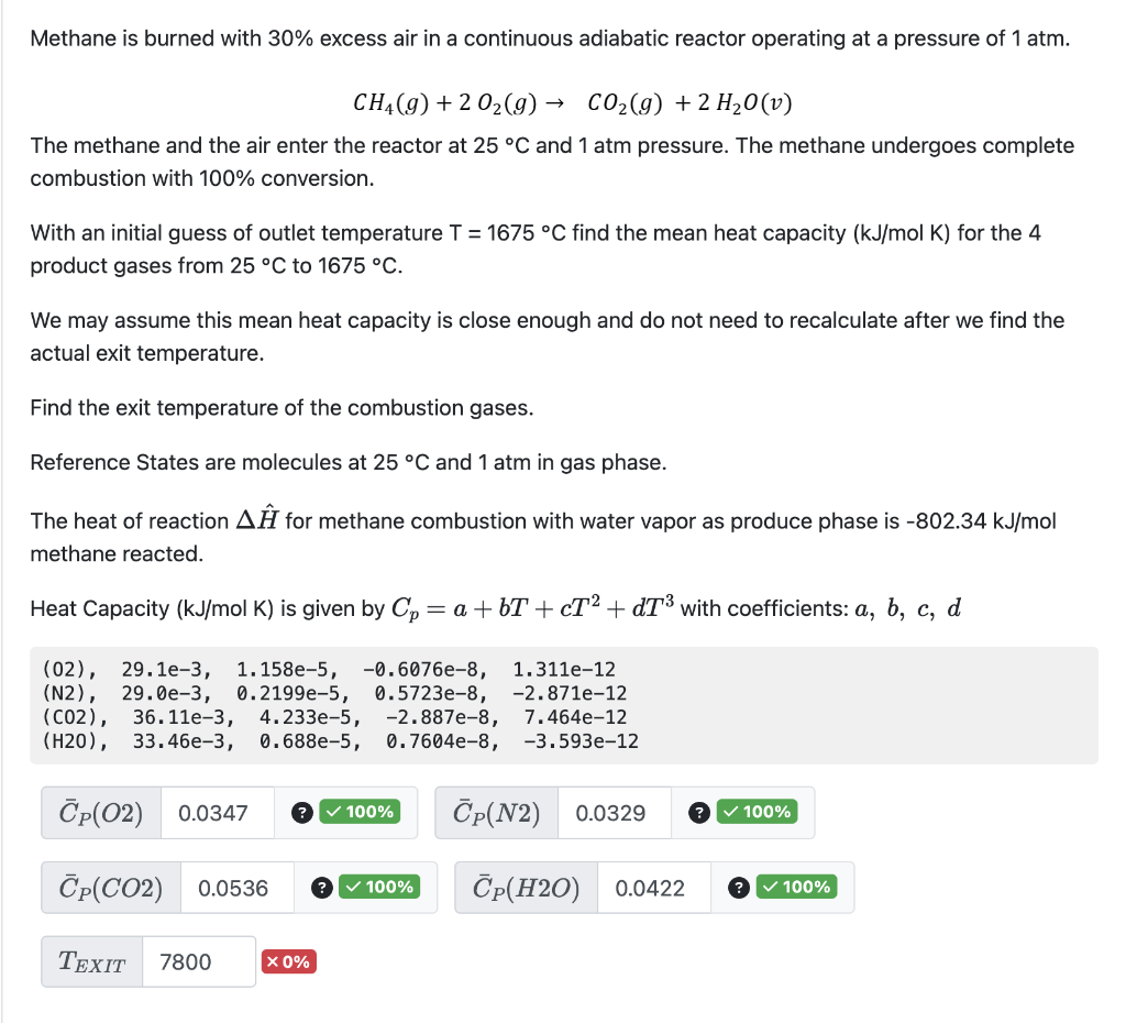 Solved Methane is burned with 30% excess air in a continuous | Chegg.com