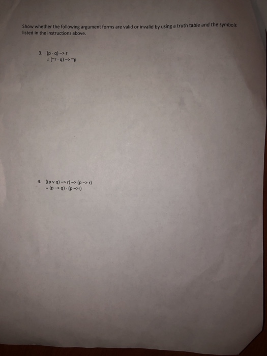 Symbolize the following arguments, using sentence | Chegg.com