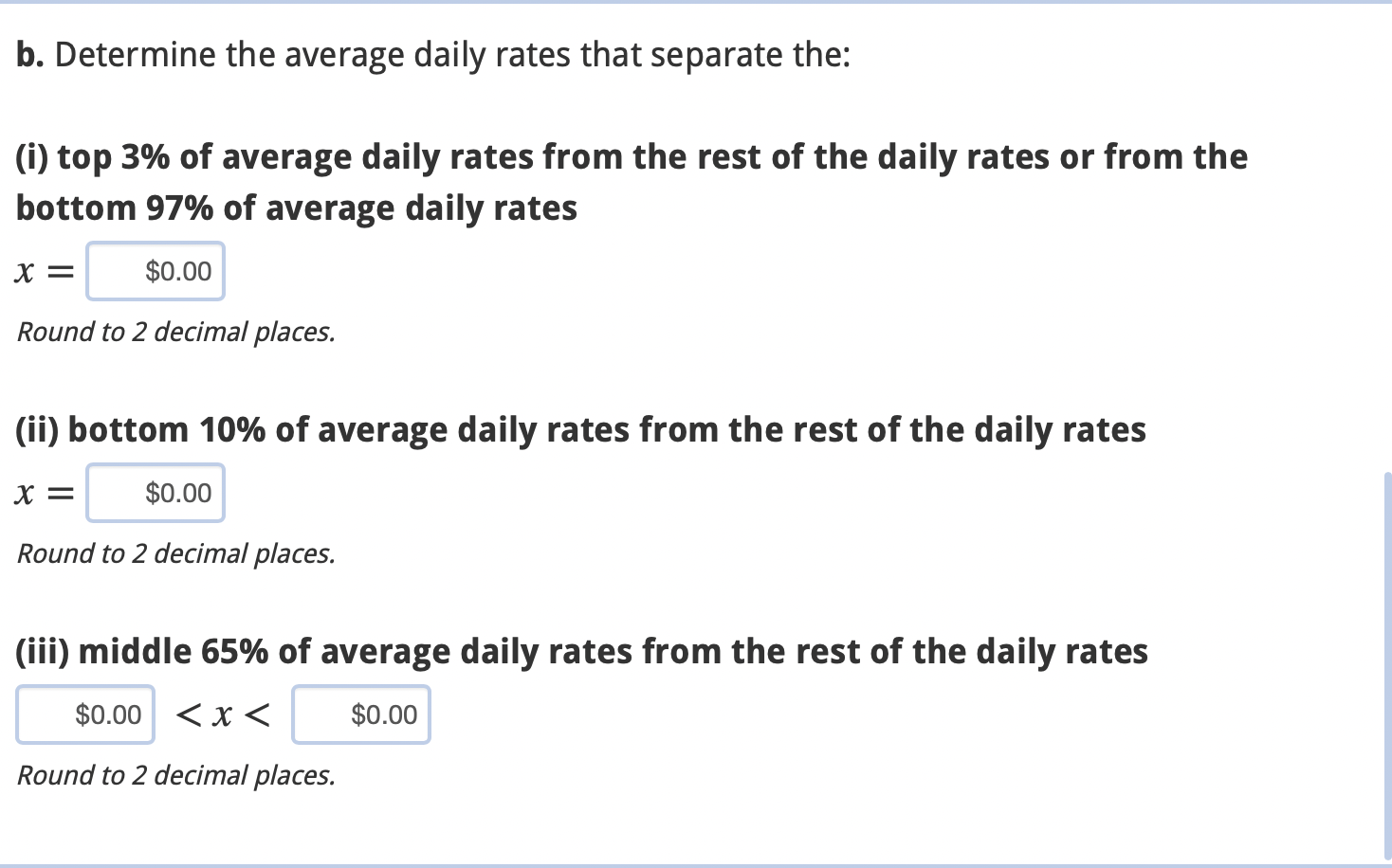 Solved The average daily rate of a hotel in Canada as of | Chegg.com
