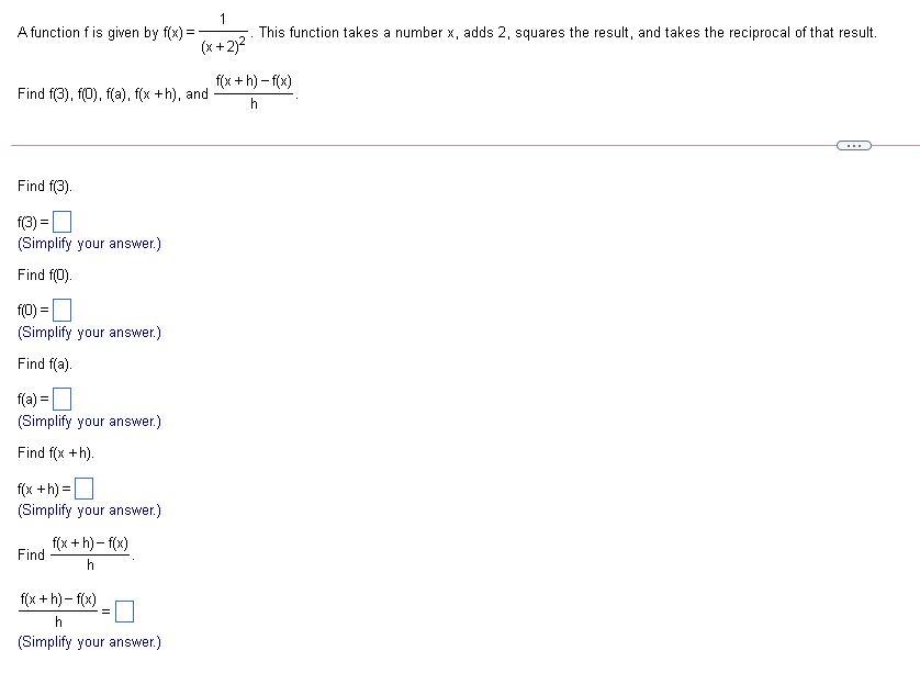 Solved 1 A Function Fis Given By F X This Function Takes
