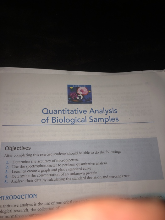 5 Quantitative Analysis of Biological Samples | Chegg.com
