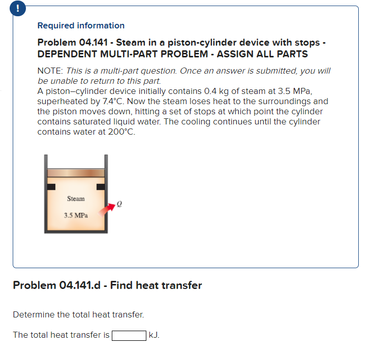 Solved Required information Problem 04.141 - Steam in a | Chegg.com
