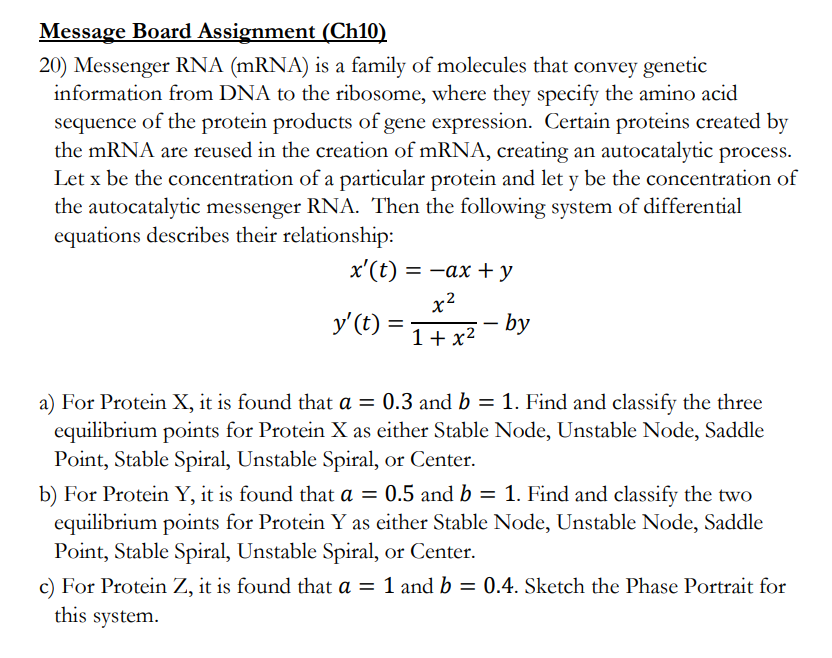 Solved Message Board Assignment (Ch10) 20) Messenger RNA | Chegg.com