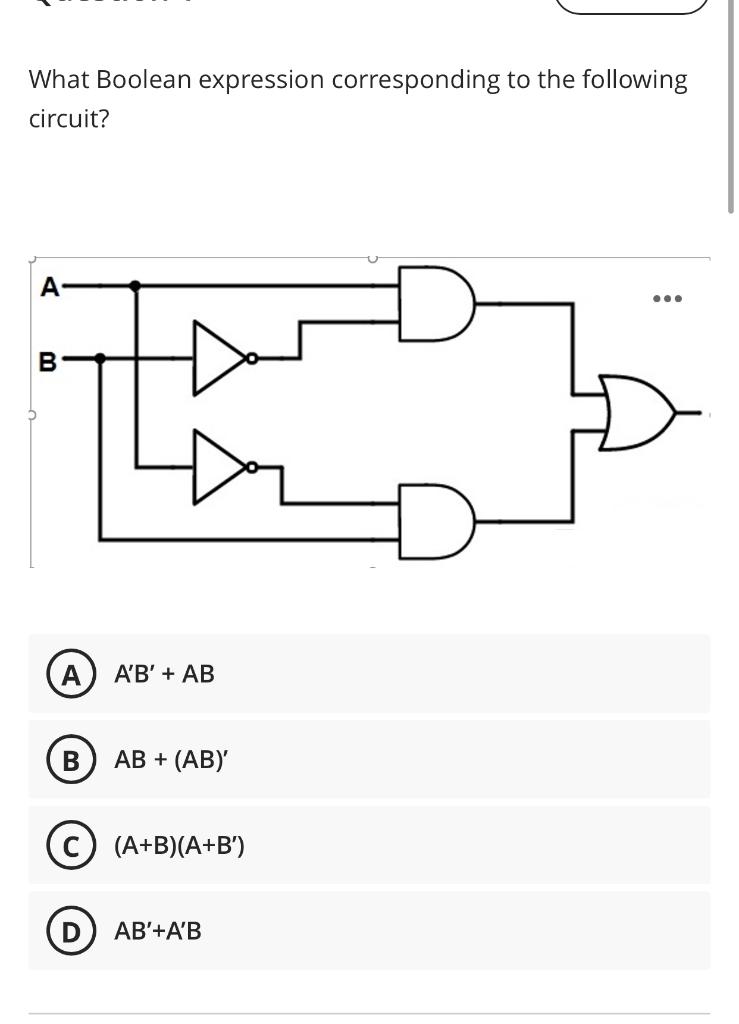 Solved What Boolean expression corresponding to the | Chegg.com