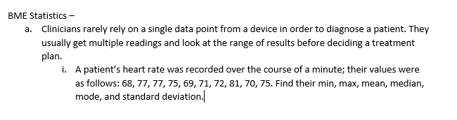 Solved BME 1054L: Introduction to Biomedical Engineering | Chegg.com