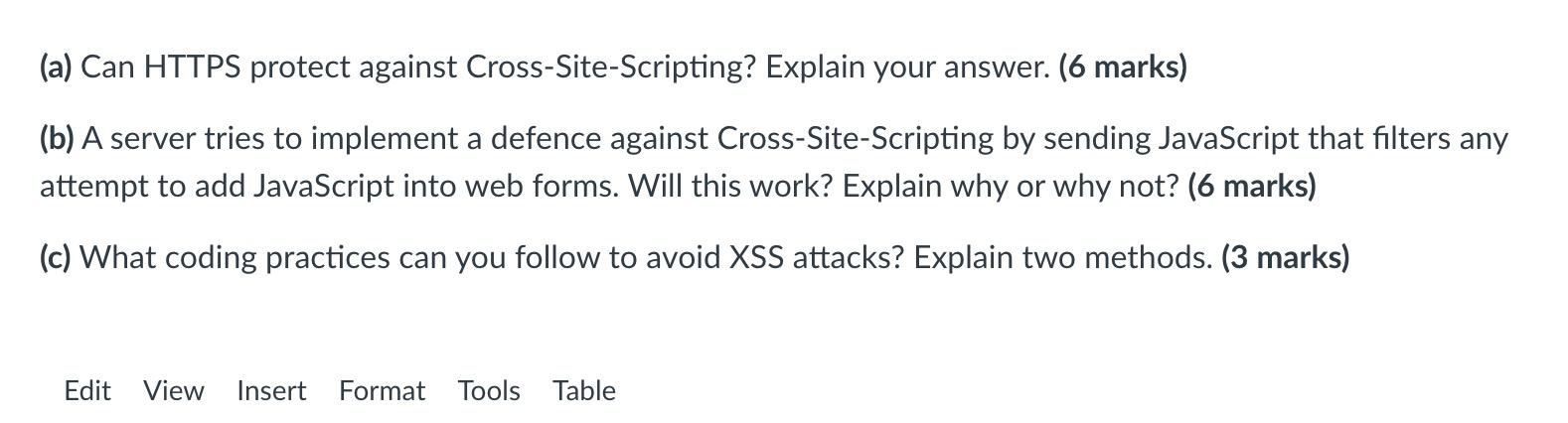Solved (a) Can HTTPS protect against Cross-Site-Scripting? | Chegg.com