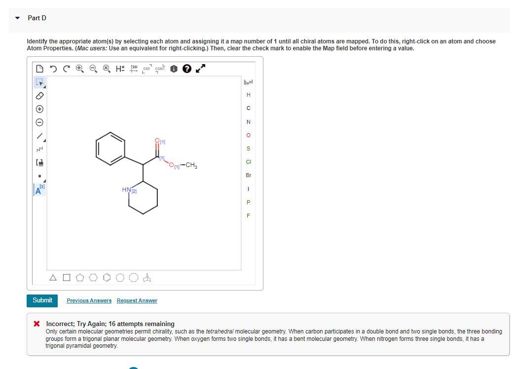 Solved Identify the appropriate atom(s) by selecting each | Chegg.com