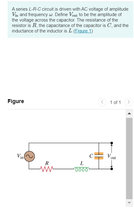 Solved A series L−R−C circuit is driven with AC voltage of | Chegg.com