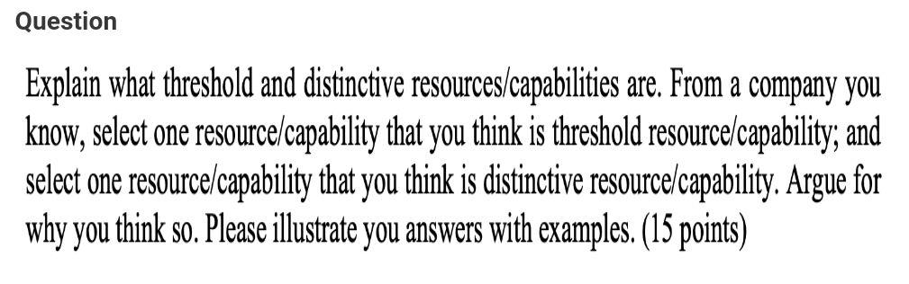 Solved Explain what threshold and distinctive | Chegg.com