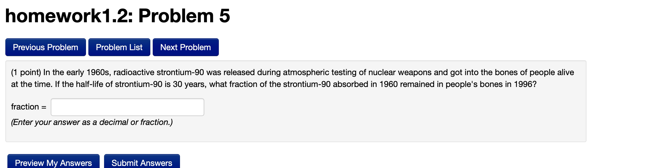 Solved homework1.2: Problem 5 Previous Problem Problem List | Chegg.com