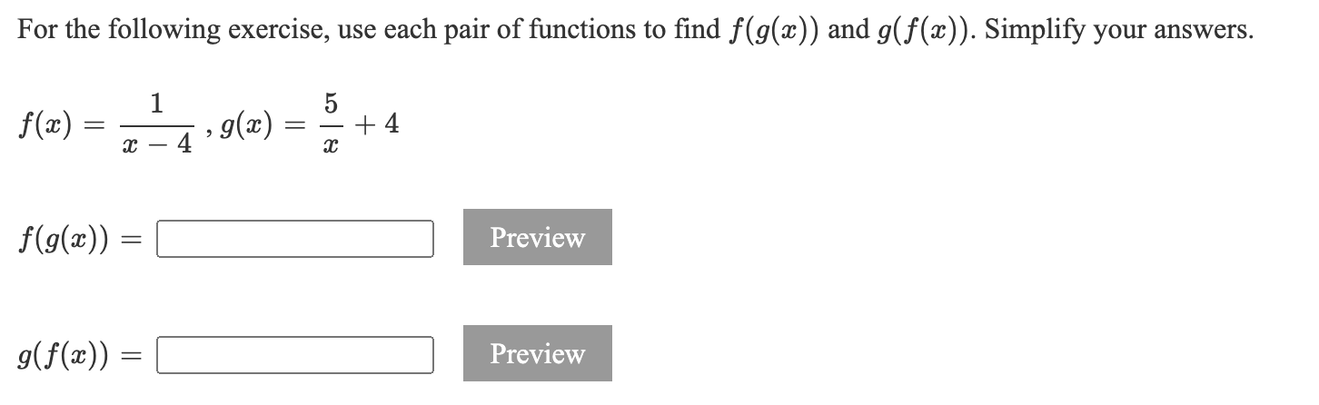 Solved For the following exercise, use each pair of | Chegg.com