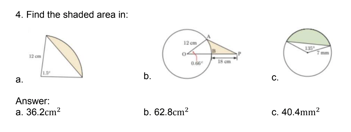 Solved Find the shaded area | Chegg.com