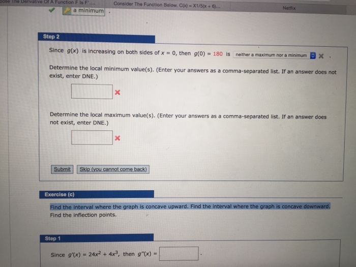 Solved pose The Derivative of A Function F ls F'.... | Chegg.com