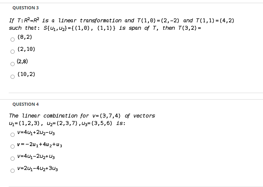 Solved QUESTION 3 If T:R2-R2 is a linear transformation and | Chegg.com