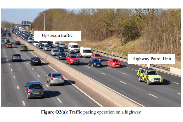 Solved A traffic pacing operation was conducted by a highway | Chegg.com