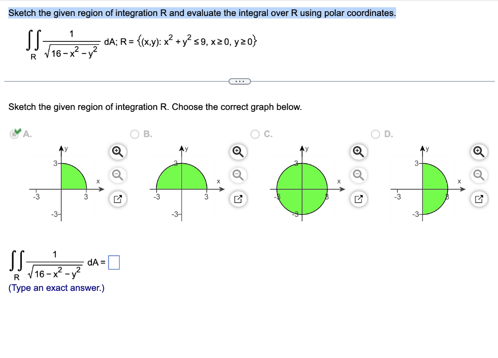 Solved Sketch the given region of integration R and evaluate | Chegg.com