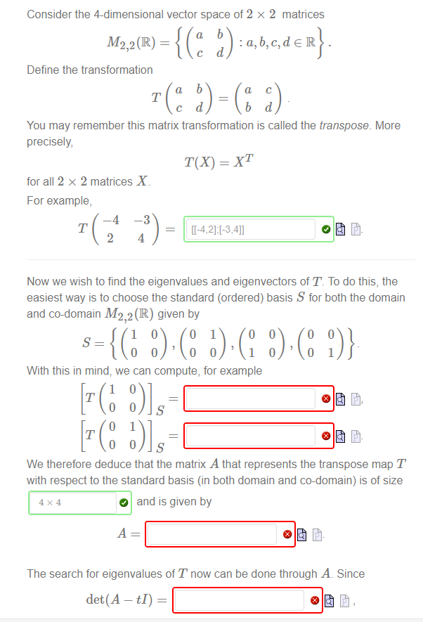 Solved Consider the 4-dimensional vector space of 2×2 | Chegg.com