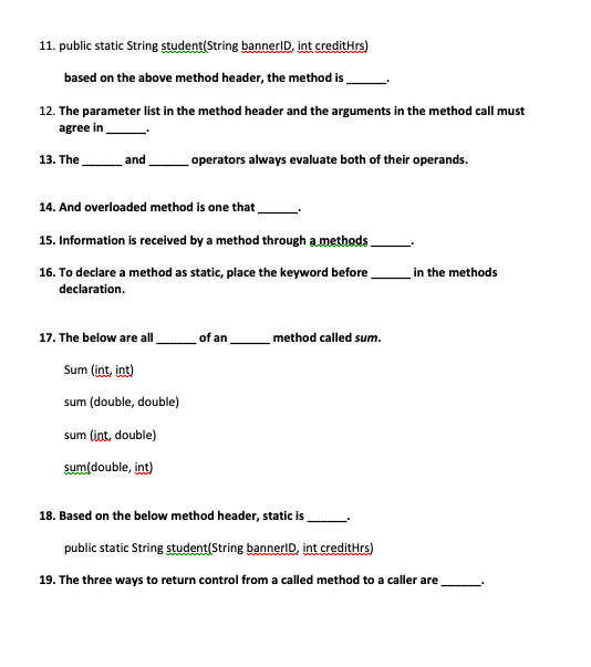 Solved 1 Public Static String Student String Bannerid Int Chegg