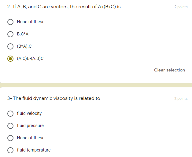 Solved 2- If A, B, and C are vectors, the result of Ax(BxC) | Chegg.com