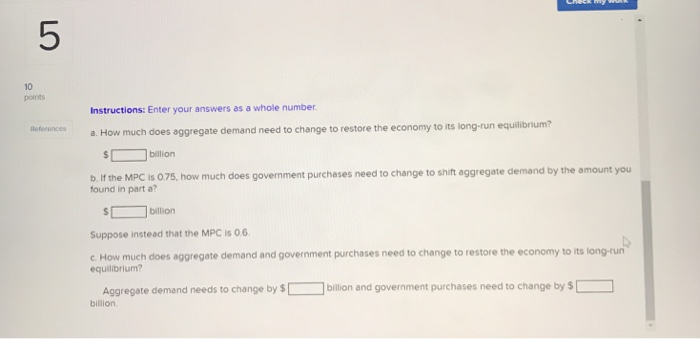 Solved Exercises for Fiscal Policy Help Seve & Exit Submit | Chegg.com