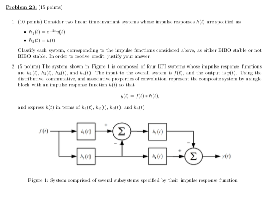 Solved Problem 23: (15 points) 1. (10 points) Consider two | Chegg.com