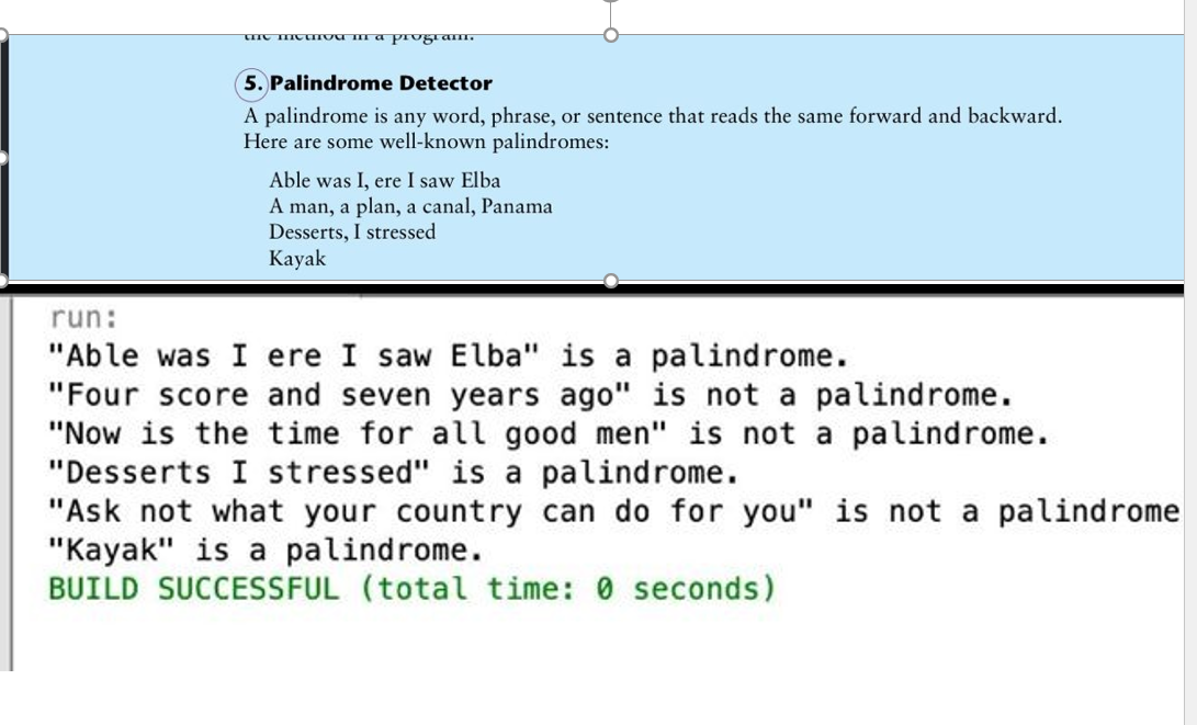 Solved TIC TRICOU ma prugam. 5. Palindrome Detector A | Chegg.com
