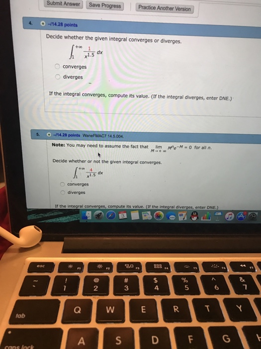 Solved Submit Answer Save Progress Practice Another Version | Chegg.com
