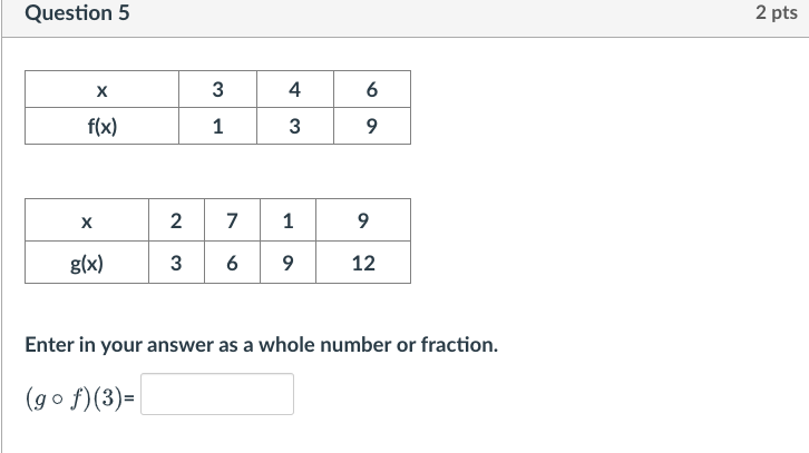 Solved Question 5 Enter in your answer as a whole number or | Chegg.com