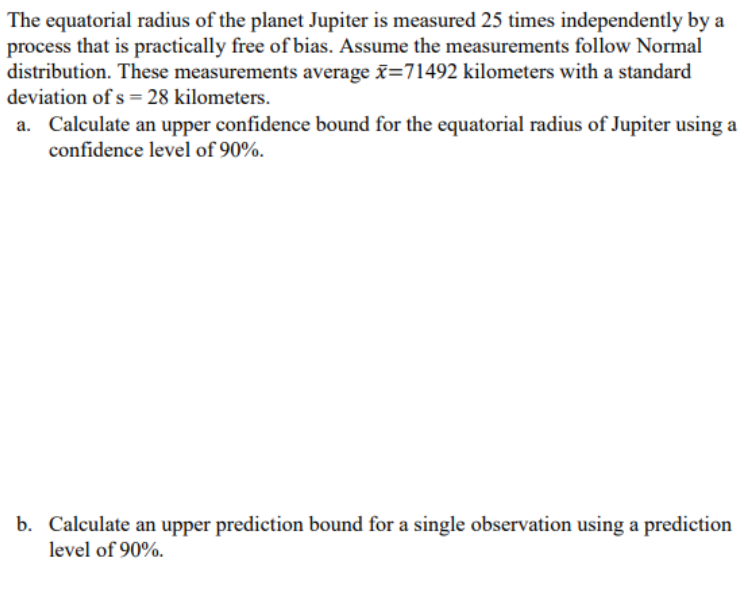 Solved The equatorial radius of the planet Jupiter is | Chegg.com
