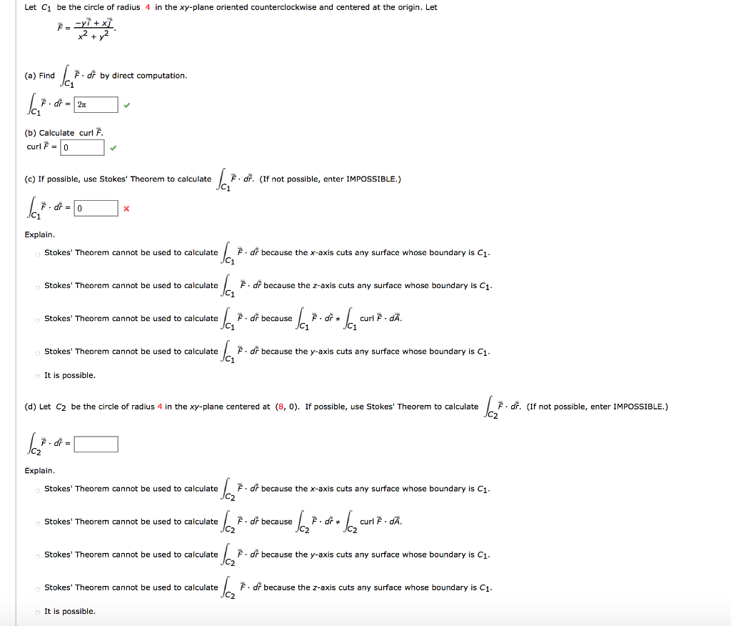 Solved Let Ci be the circle of radius 4 in the xy-plane | Chegg.com