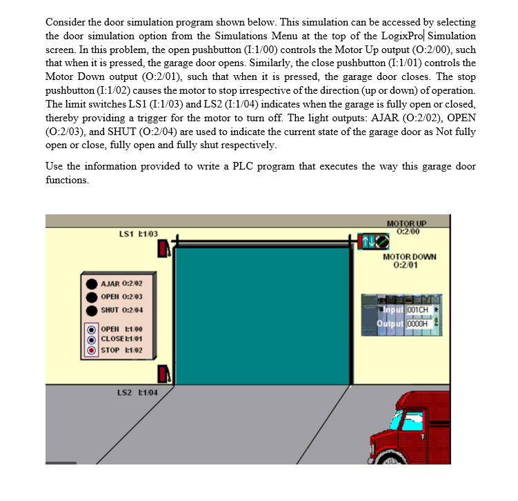 Solved Consider the door simulation program shown below. | Chegg.com