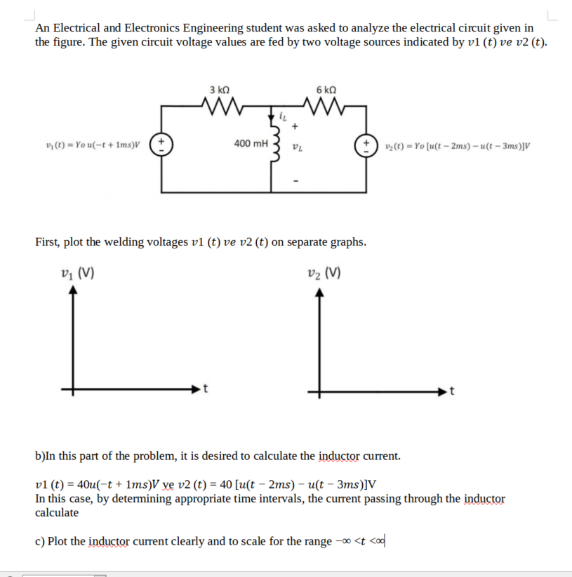 Solved An Electrical and Electronics Engineering student was | Chegg.com