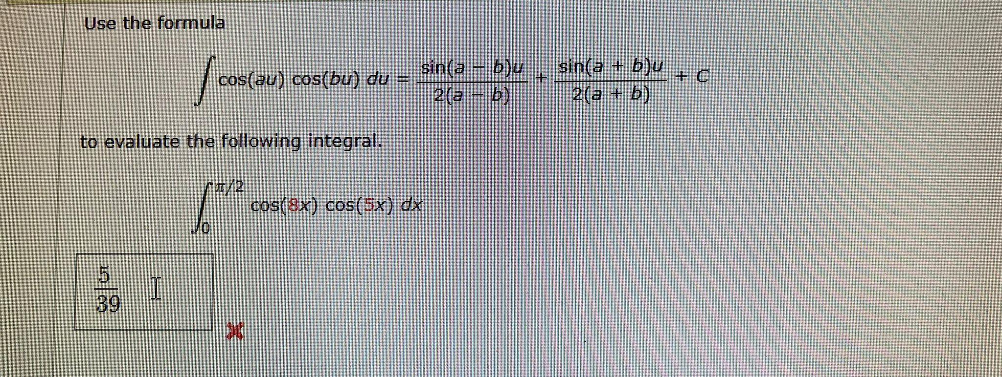 Solved Use the formula | Chegg.com