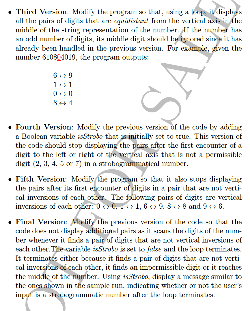 Solved The Strobo Checker Program Write a program Strobo | Chegg.com