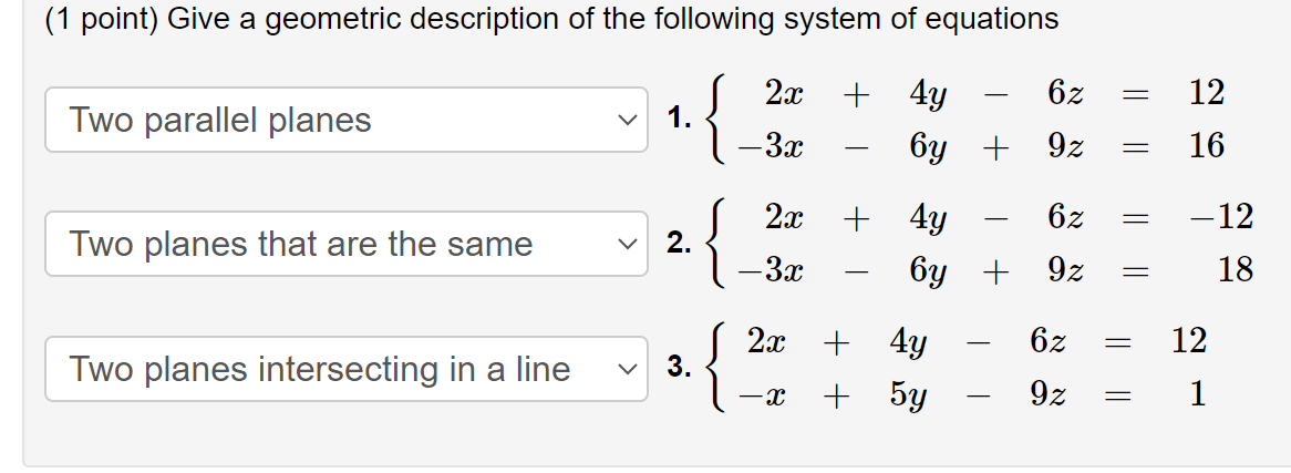 why part3 is two planes intersecting in a line? | Chegg.com