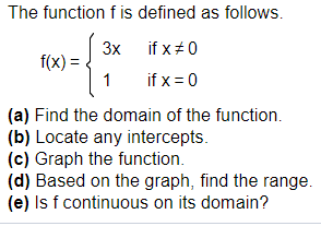 Solved The function fis defined as follows. f(x) = 3x 1 if x | Chegg.com