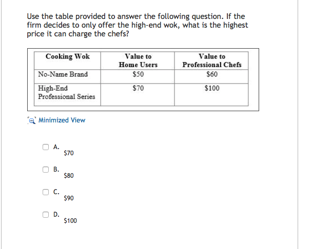 Solved Use the table provided to answer the following | Chegg.com