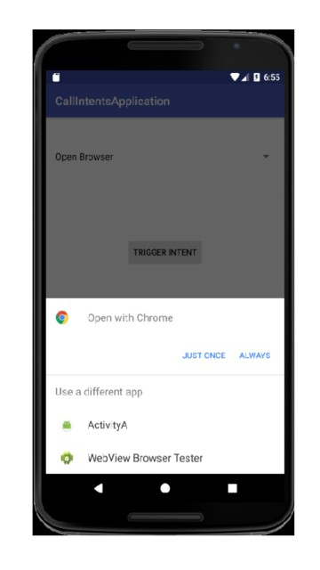 Solved Requirements Create an app that use implicit intents | Chegg.com